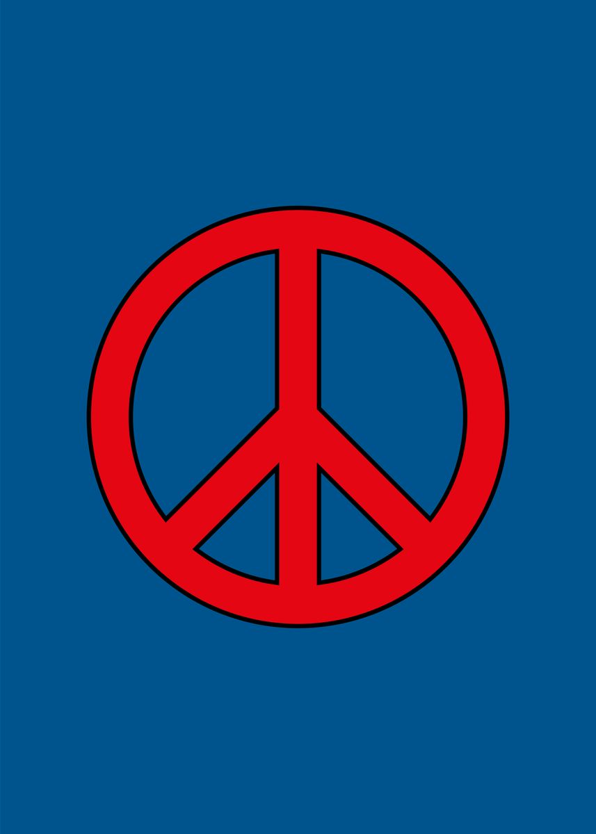 'Peace Sign' Poster, picture, metal print, paint by Sven Horn | Displate