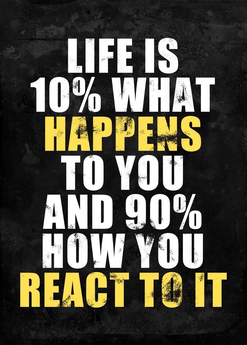 'React to It' Poster, picture, metal print, paint by DesignerMind ...