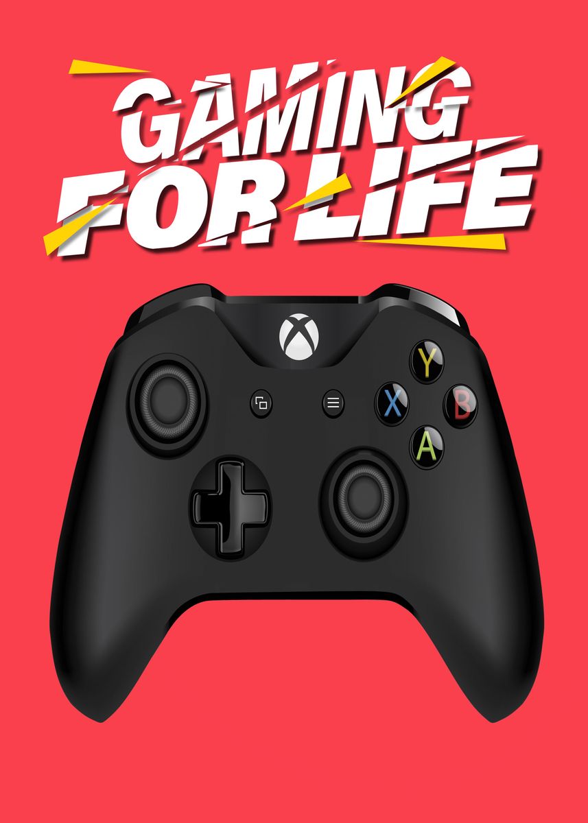 'Joystick Gamer' Poster, picture, metal print, paint by Jeff Creative ...