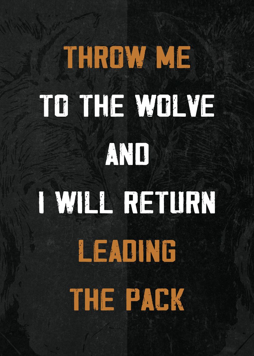 'Wolf Motivation' Poster by Chivas Ron | Displate