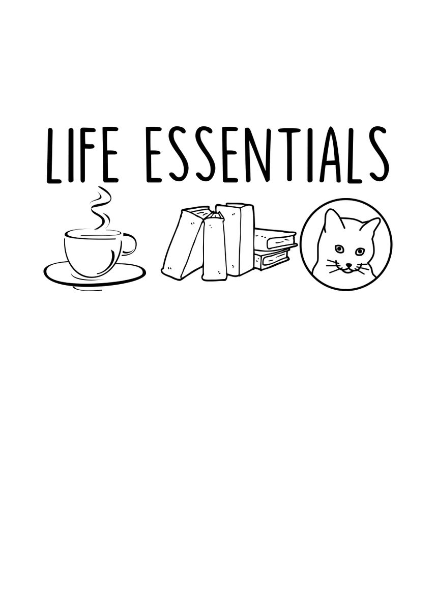 'Life Essentials Coffee' Poster by Francois Ringuette | Displate