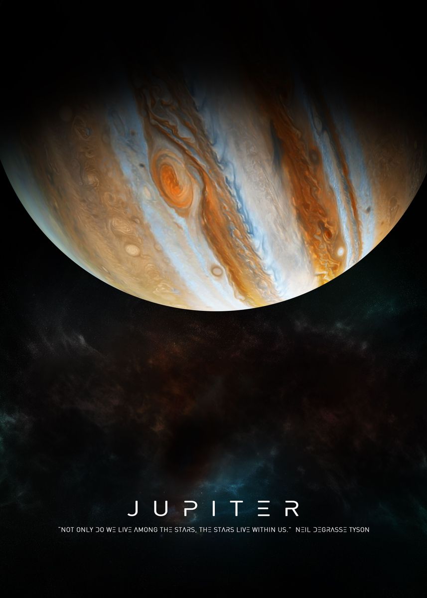 'Jupiter' Poster, picture, metal print, paint by MyDigitalMind | Displate