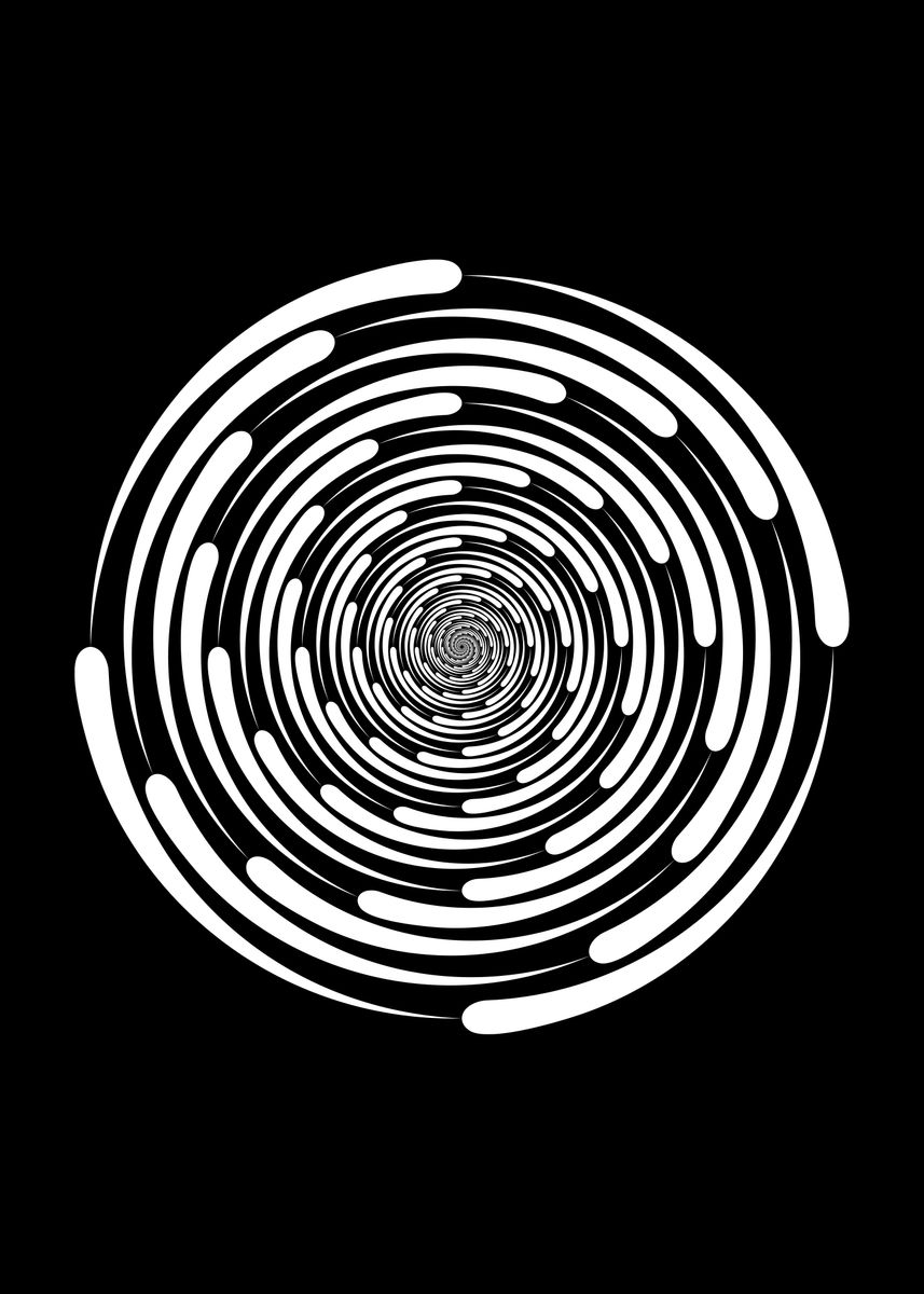 'Abstract Vortex ' Poster by B & W Arts | Displate