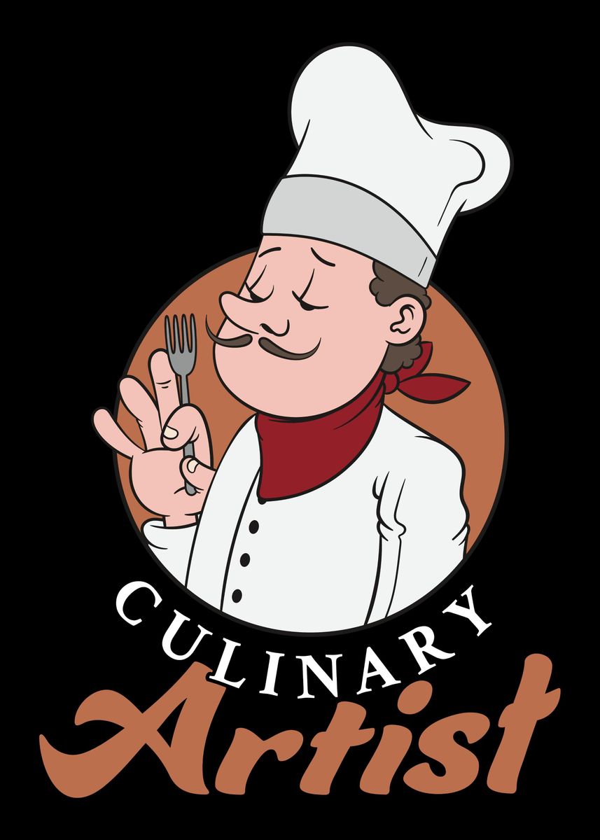 'Culinary Artist Chef' Poster by Michael | Displate