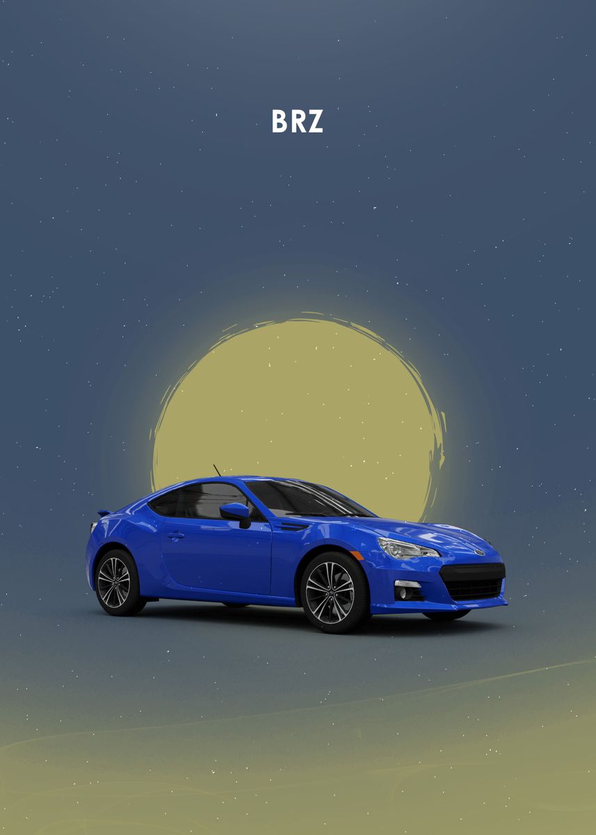 'Bleu BRZ' Poster, picture, metal print, paint by SAIDI ARTWORKS | Displate
