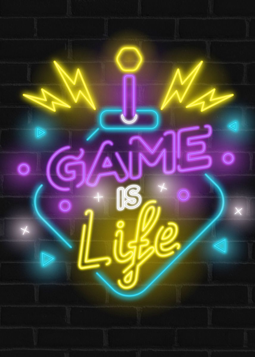 'Gaming Neon Vol 7' Poster, picture, metal print, paint by afdesign ...