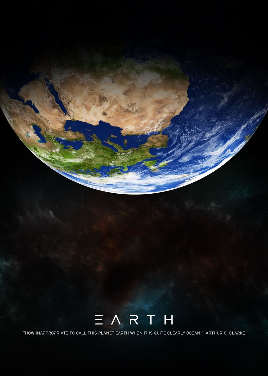 'Earth' Poster, picture, metal print, paint by MyDigitalMind | Displate