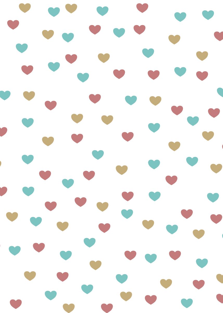 'Little colorful hearts' Poster, picture, metal print, paint by CiniArt ...