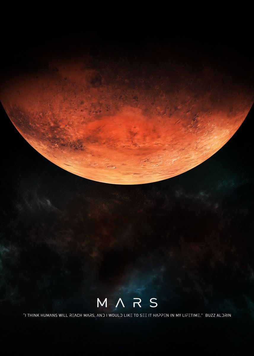 'Mars' Poster, picture, metal print, paint by MyDigitalMind | Displate