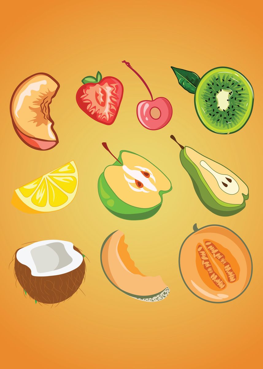 'Fruits' Poster by Bella | Displate