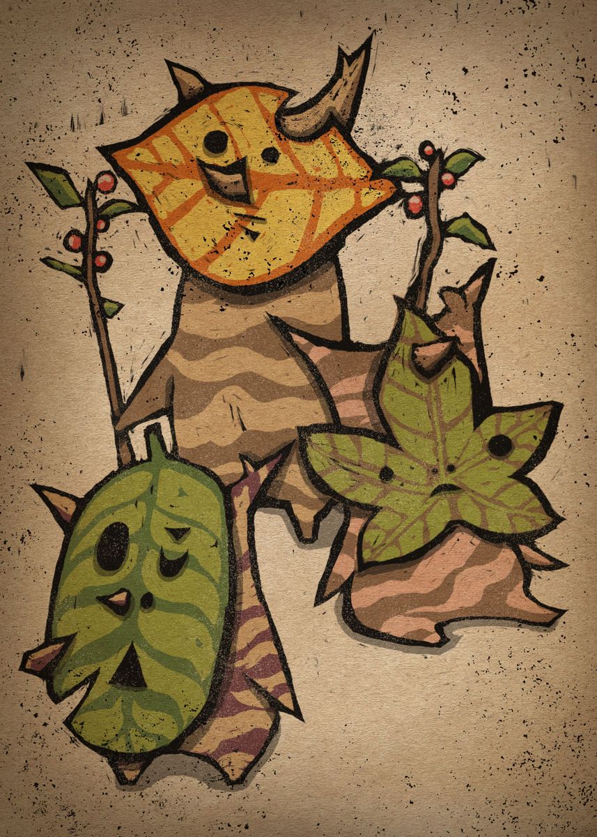 'Korok' Poster, picture, metal print, paint by Brenda Wren | Displate