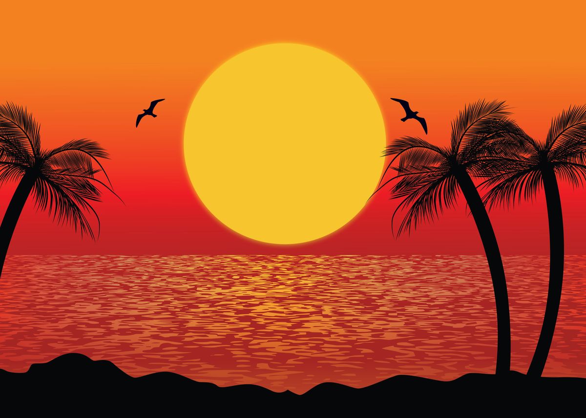 'Sunset' Poster by Charmaine | Displate