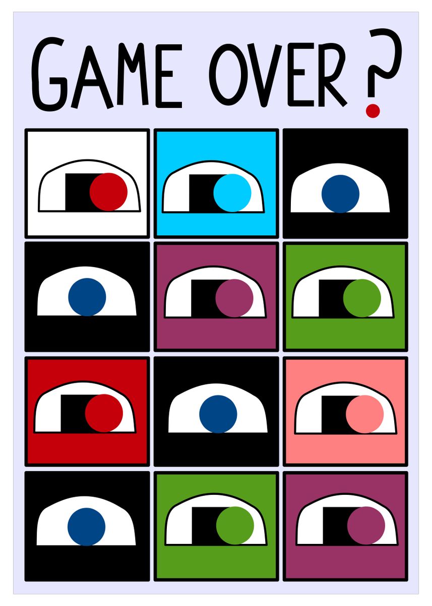 'Game over' Poster, picture, metal print, paint by Yaltercerdia | Displate