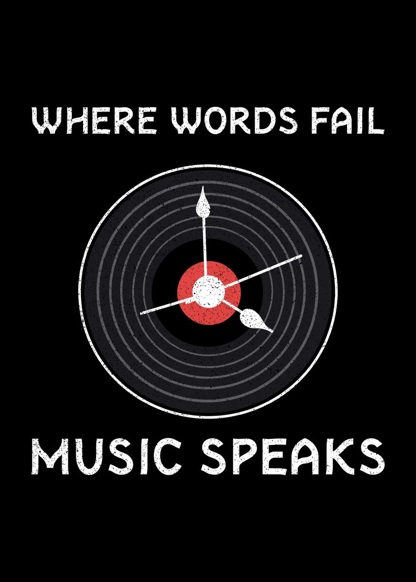 'Music Speaks' Poster, picture, metal print, paint by FunnyGifts | Displate