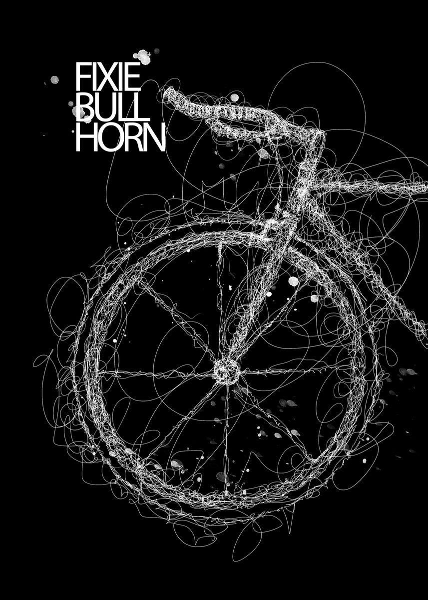 'fixie art bullhorn' Poster, picture, metal print, paint by Izmo ...