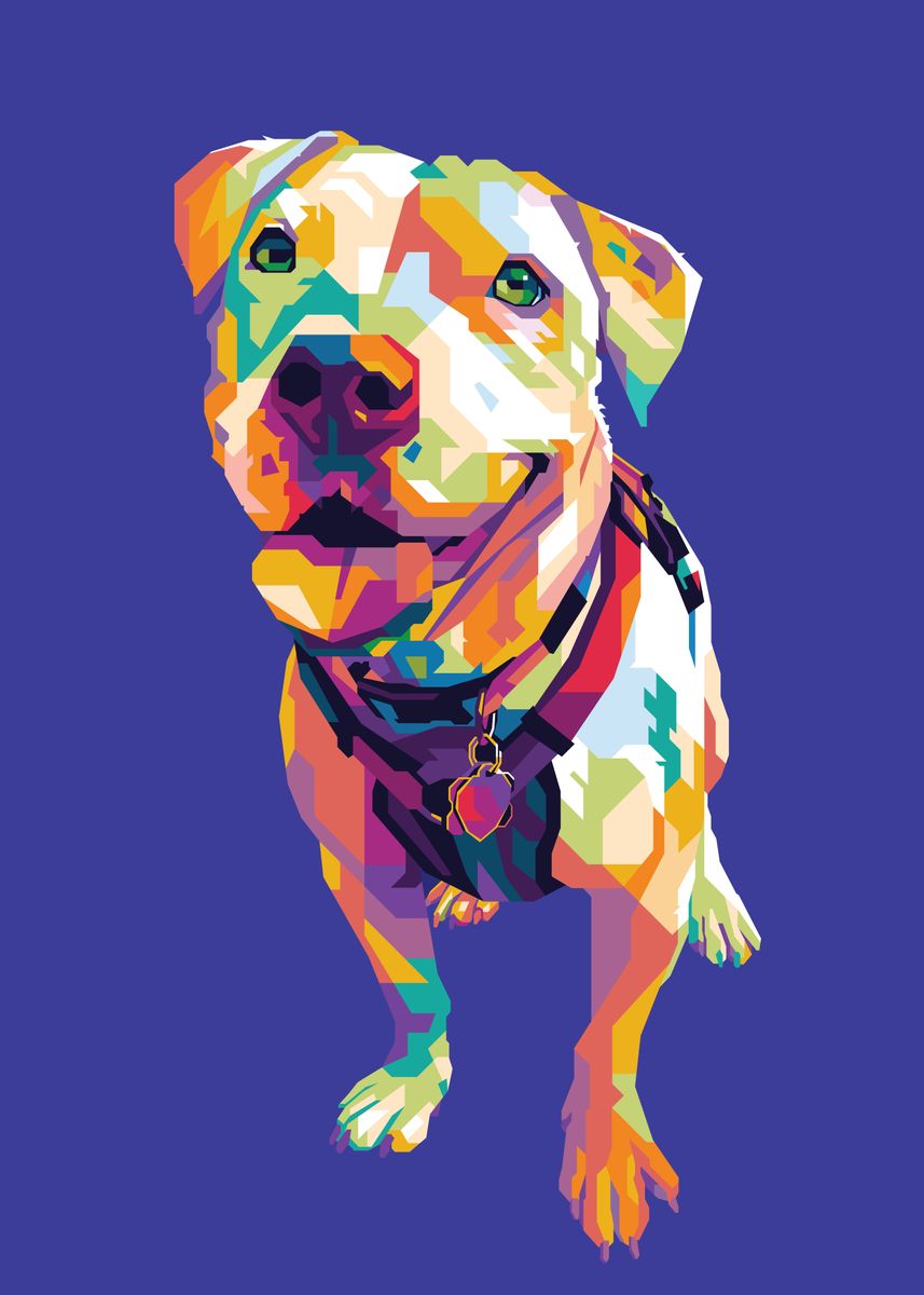 'Pet Dog' Poster, picture, metal print, paint by Ananda Praj | Displate