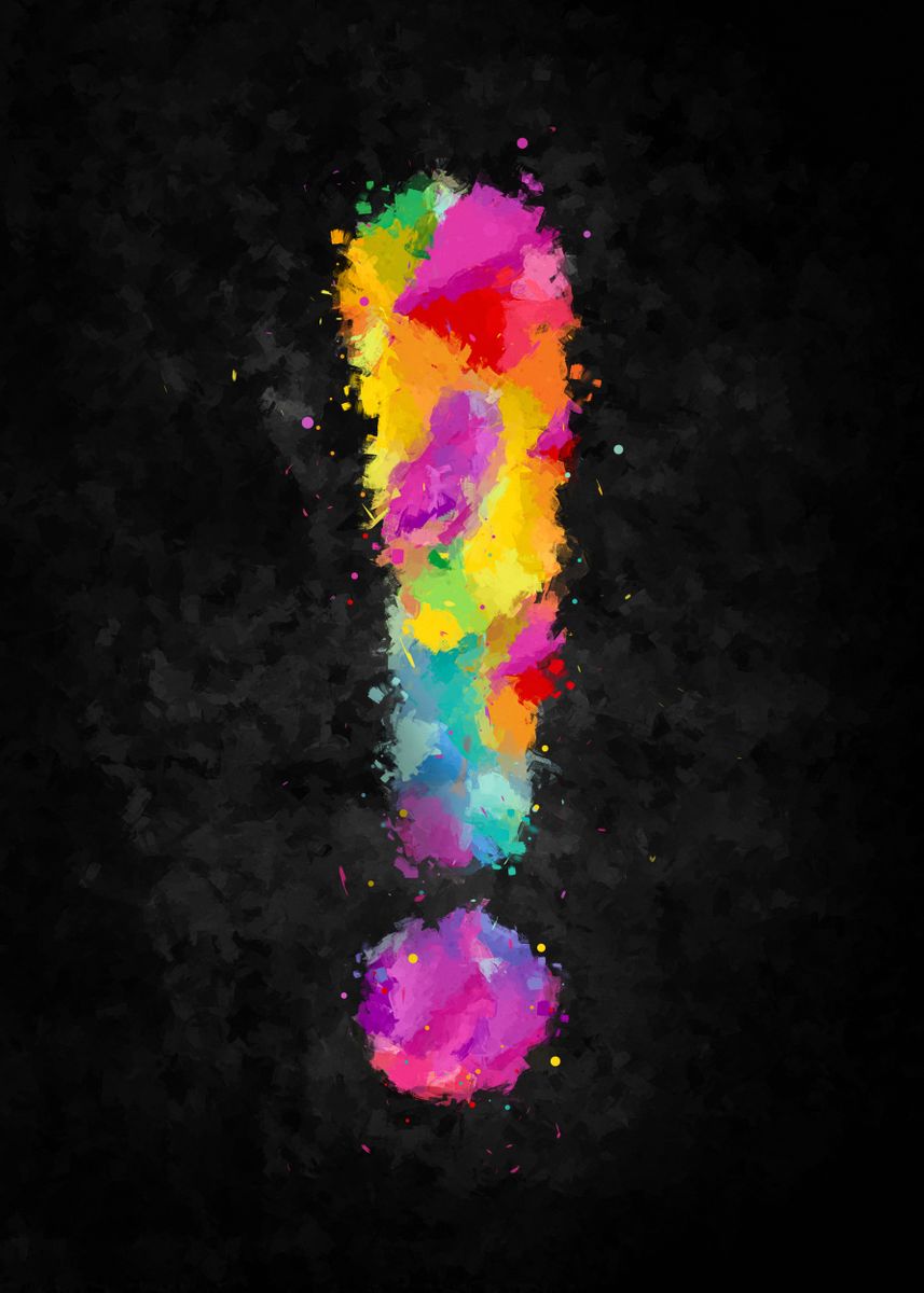 'exclamation' Poster, picture, metal print, paint by Oleg S... | Displate