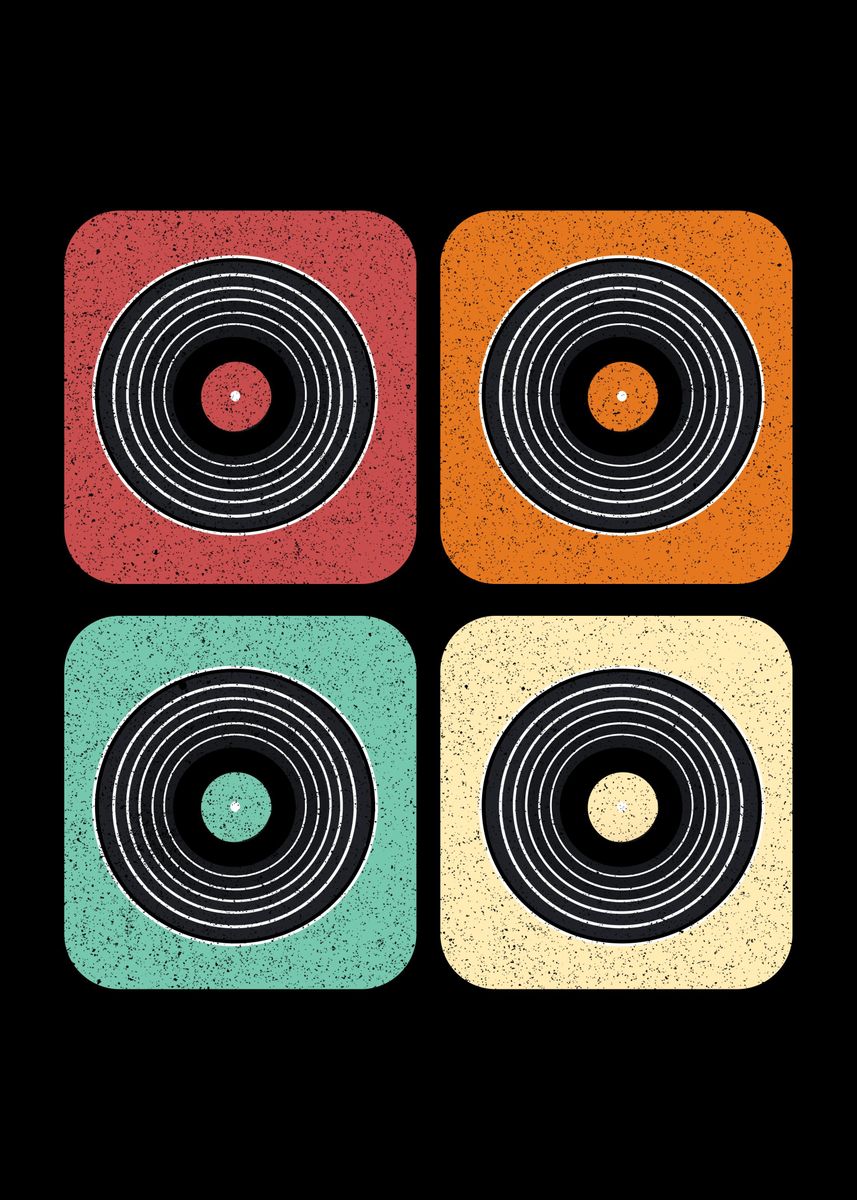 'Vintage Vinyl' Poster, picture, metal print, paint by FunnyGifts ...