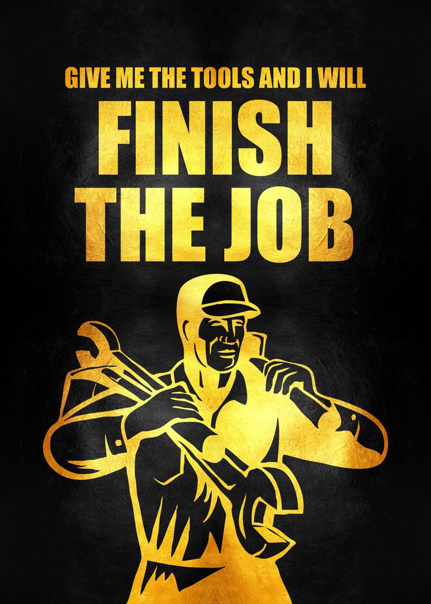'Finish the Job Churchill' Poster by ABConcepts | Displate