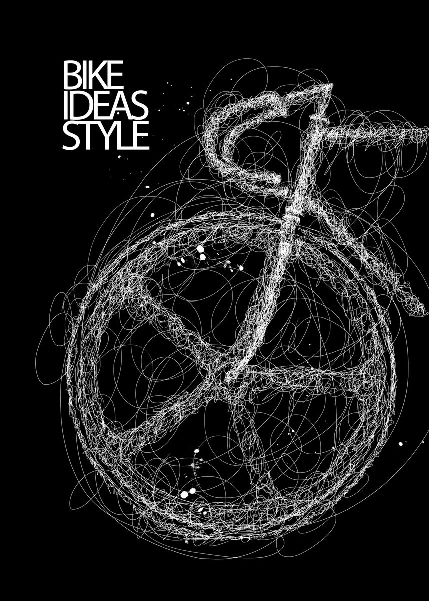 'fixie art dropbar' Poster, picture, metal print, paint by Izmo ...