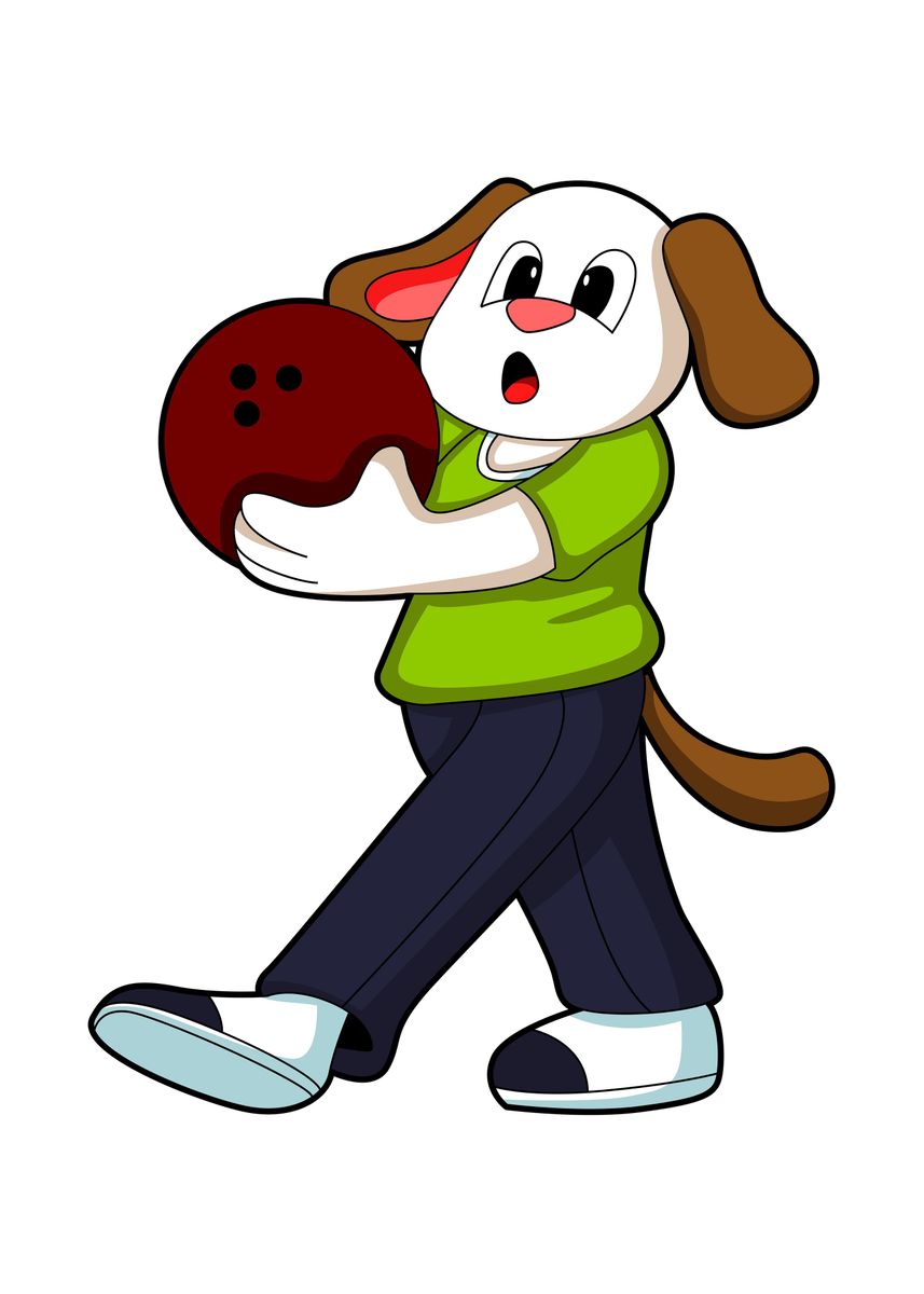 'Dog Bowling Sports' Poster, picture, metal print, paint by Markus ...