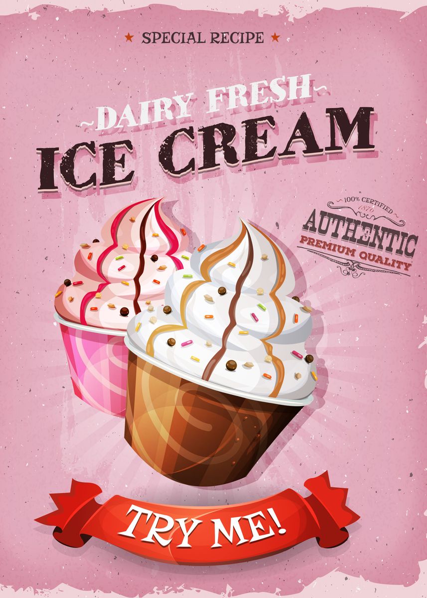 'Ice Cream' Poster by Aliyah Aubrey | Displate