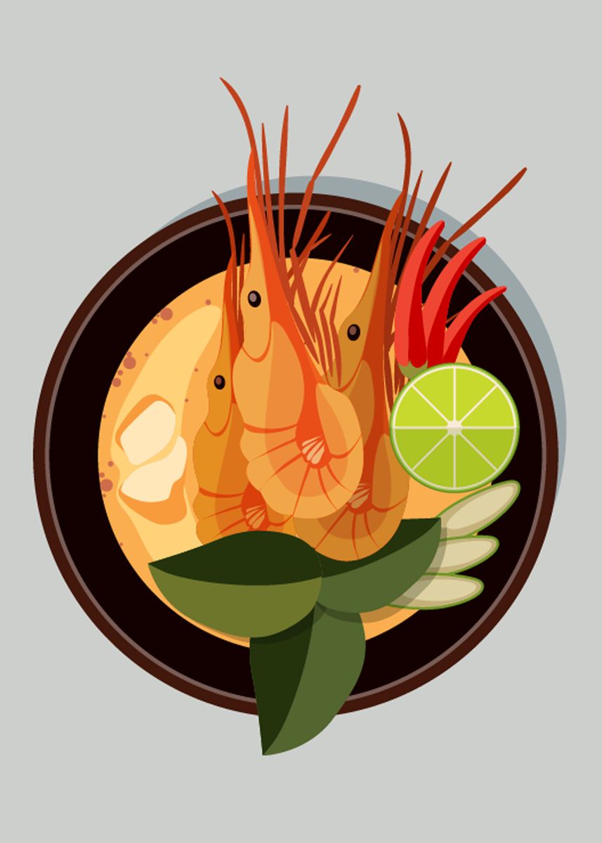 'traditional food poster ' Poster, picture, metal print, paint by ...