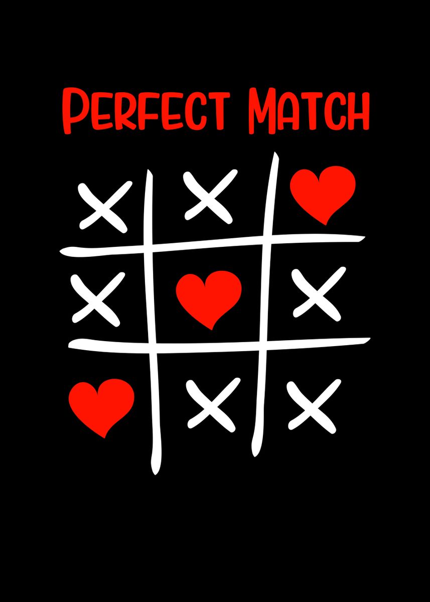 'Love Romance Perfect Match' Poster, picture, metal print, paint by ...
