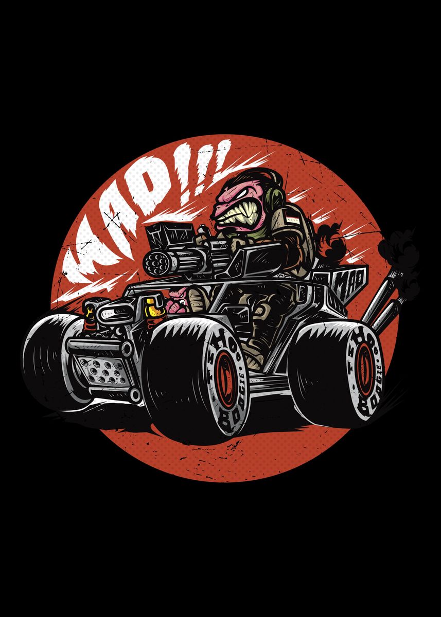 'Mad Race' Poster, picture, metal print, paint by John DonJoe | Displate