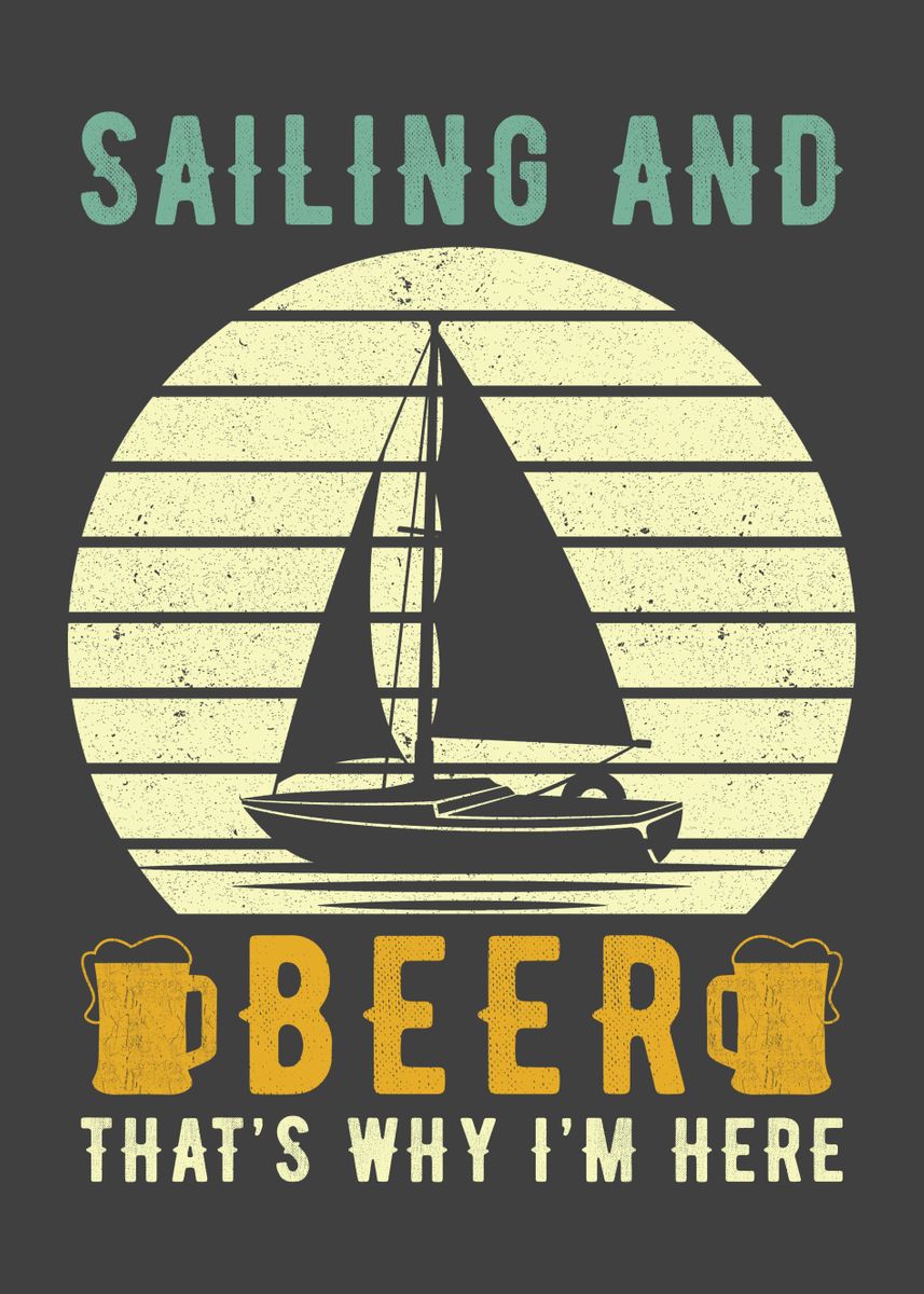 'Sailor Sailing Gift Funny' Poster by schmugo | Displate