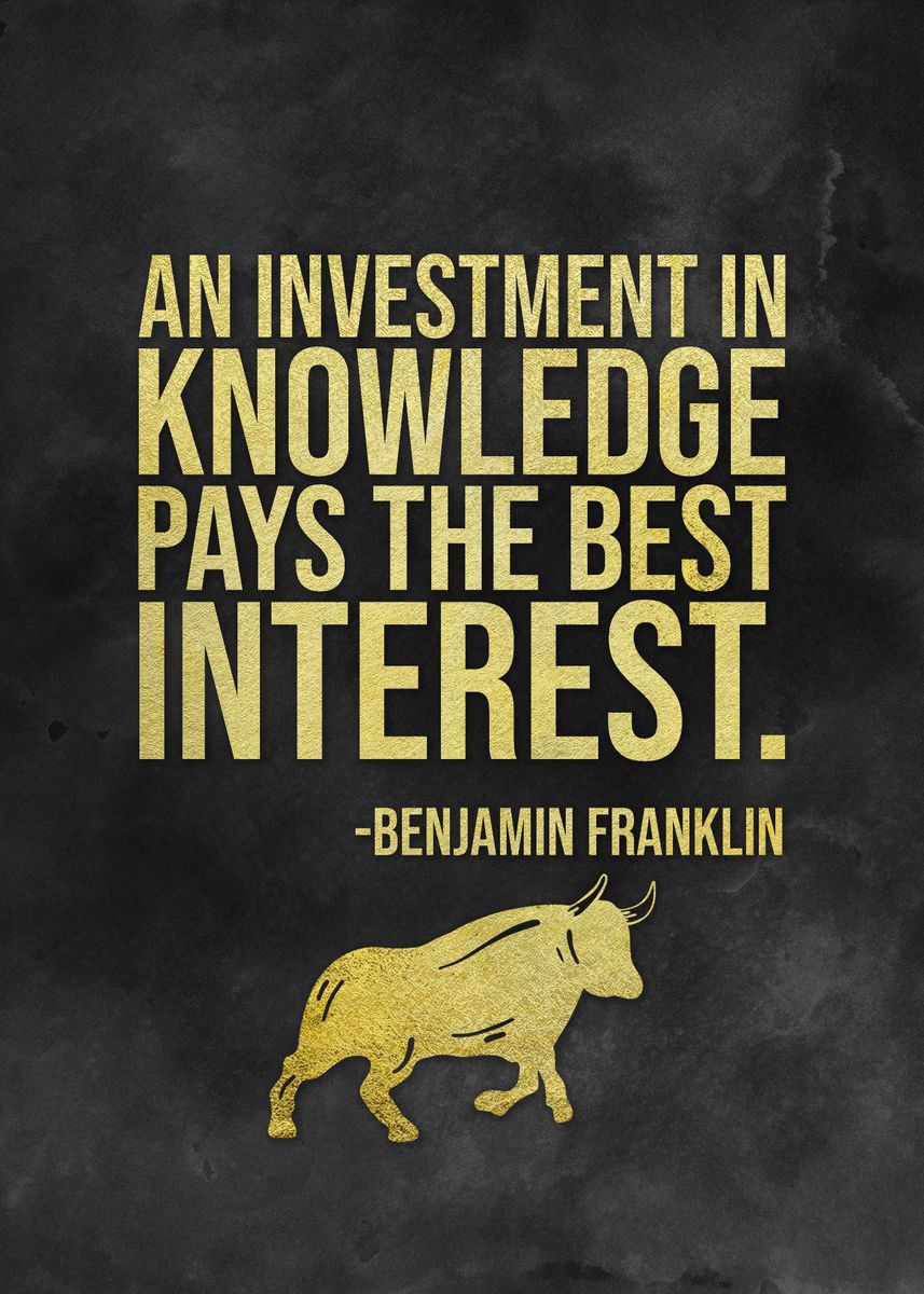 'Benjamin Franklin Quote' Poster, picture, metal print, paint by ...