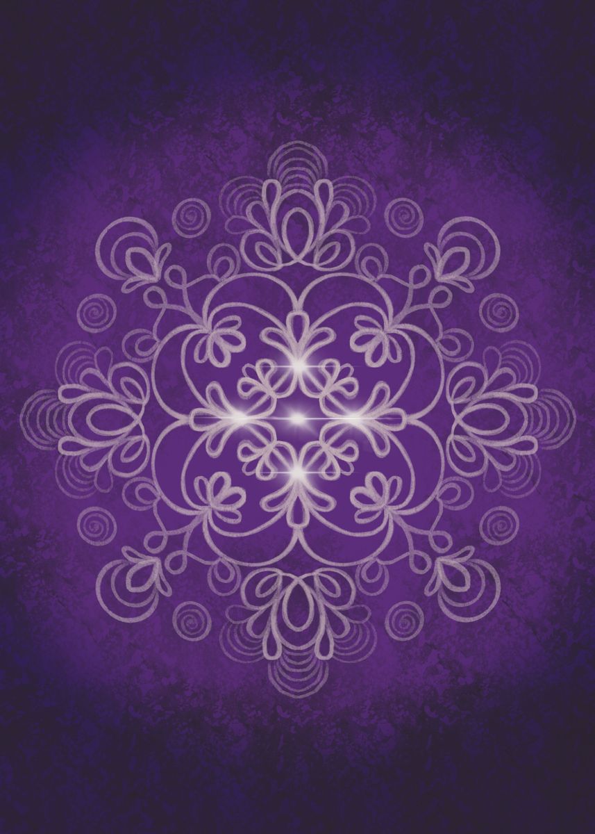'Purple mandala' Poster, picture, metal print, paint by Little Paul ...