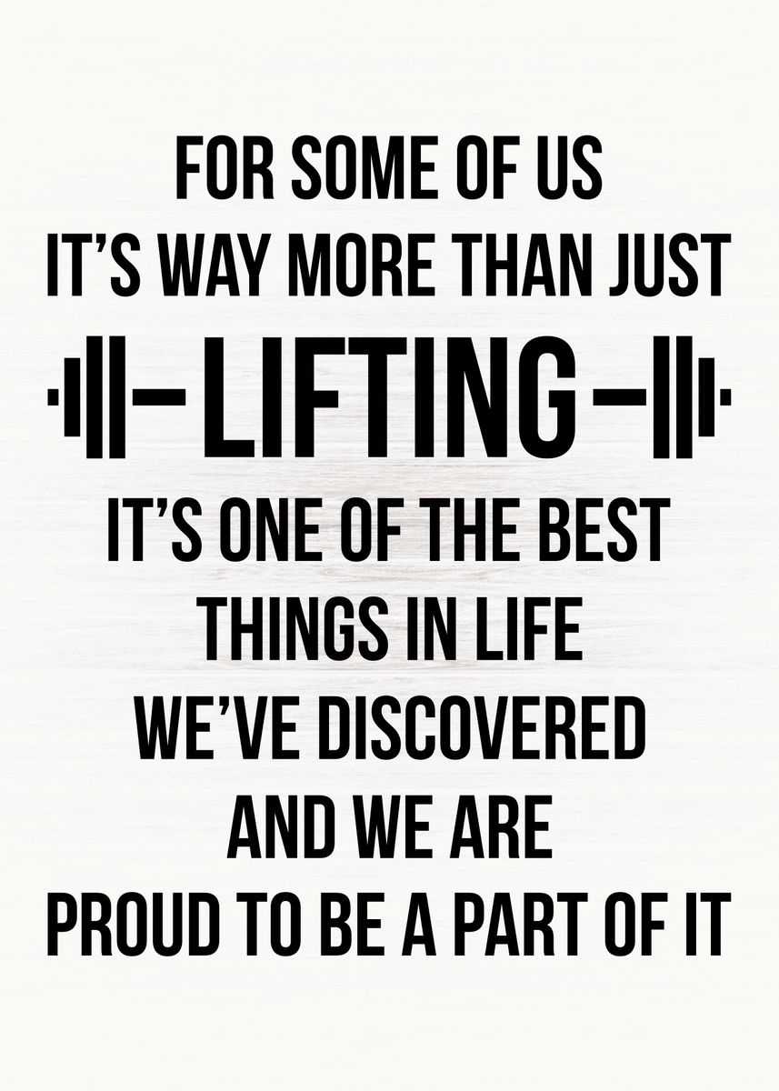 'Lifting Motivation' Poster, picture, metal print, paint by CHAN | Displate