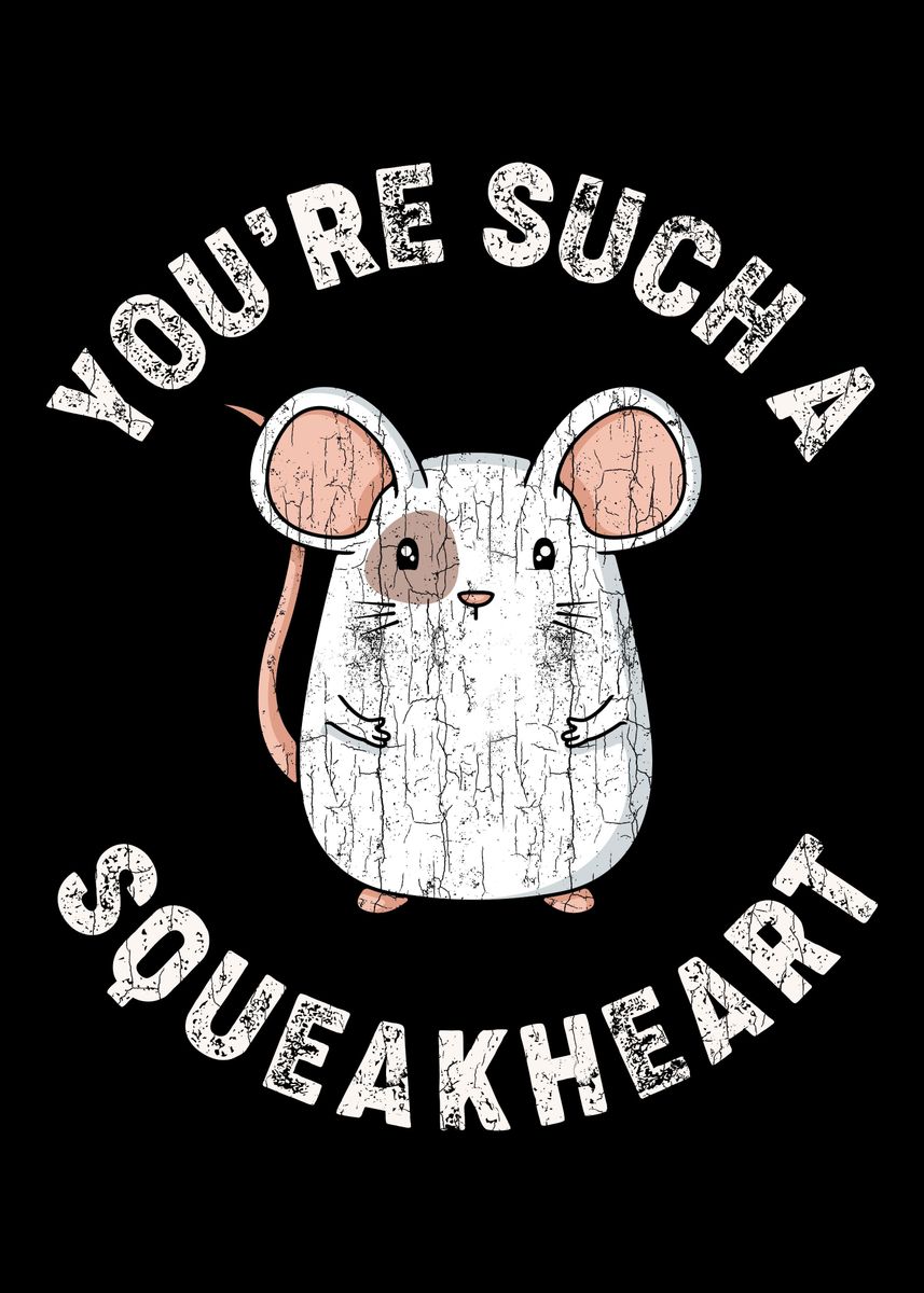 'Funny Cute Mouse Design Fo' Poster, picture, metal print, paint by ...