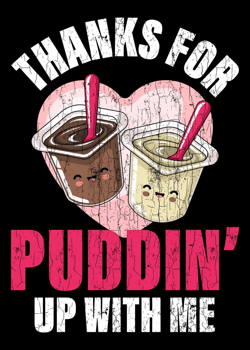 'Funny Cute Puddings Design' Poster, picture, metal print, paint by ...