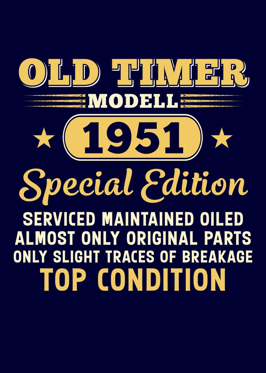 'Old Timer Modell 1951' Poster, picture, metal print, paint by ...