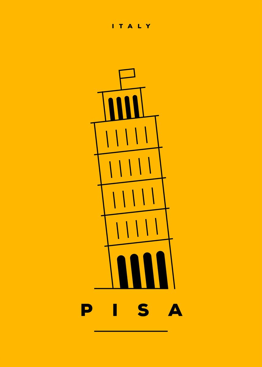 'Pisa Tower Pisa Italy ' Poster by Designersen | Displate