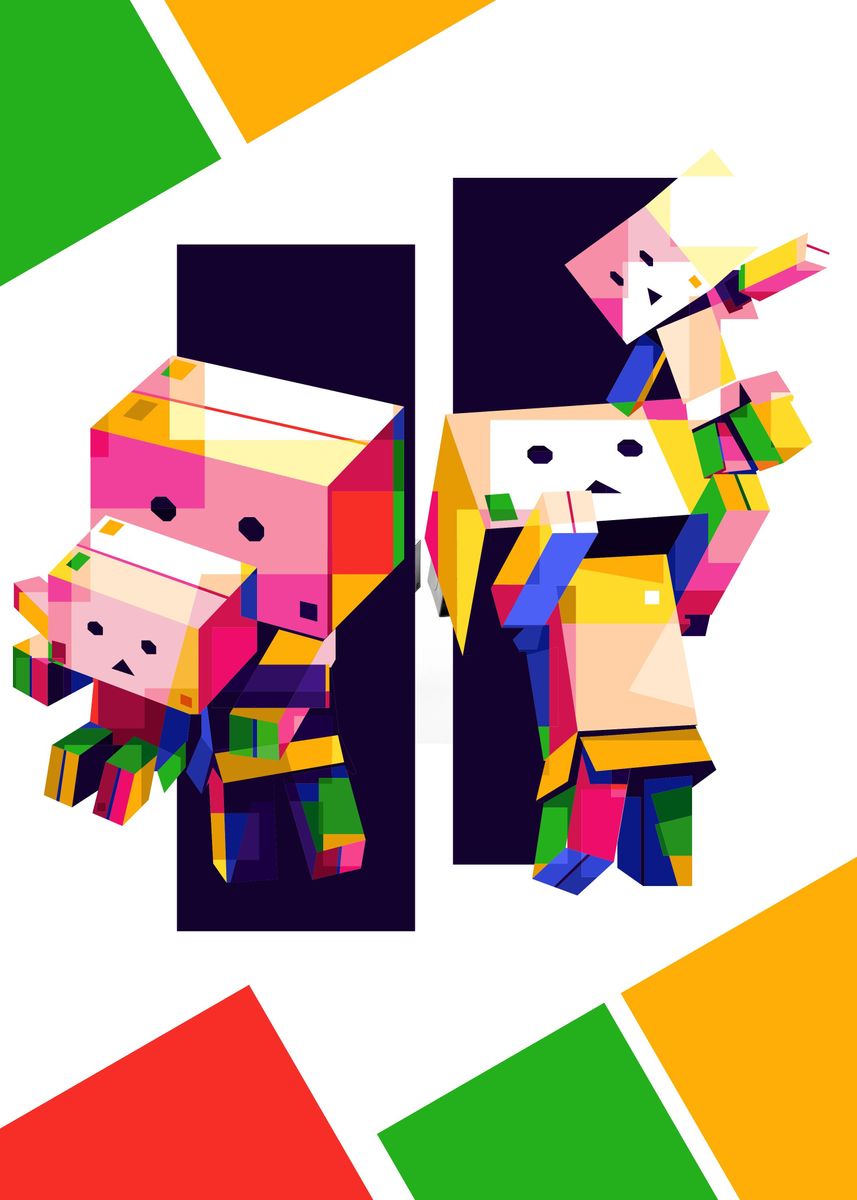 'Danbo Family Card Box' Poster, picture, metal print, paint by metalbg ...