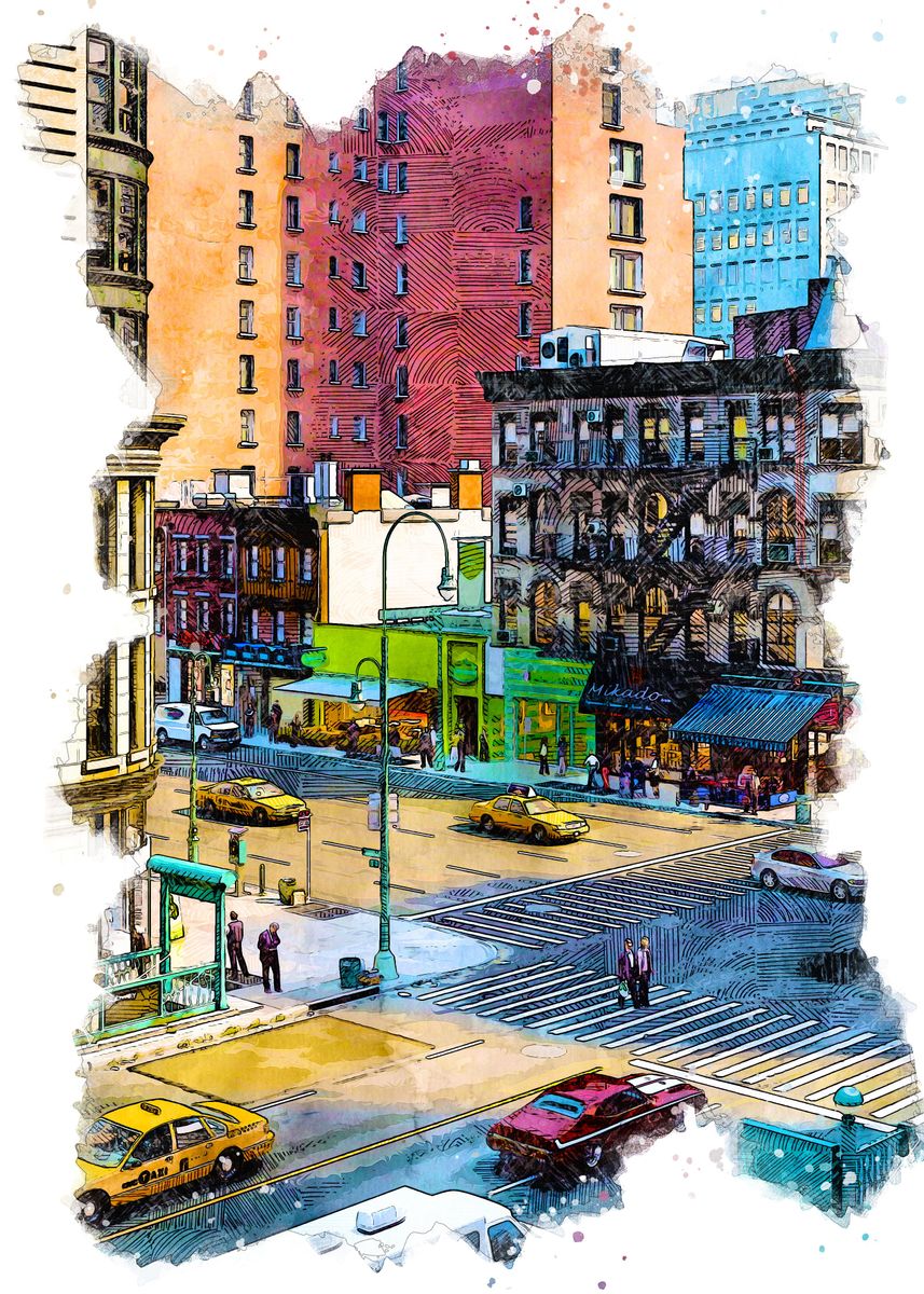 'place on watercolor' Poster by sengahart | Displate