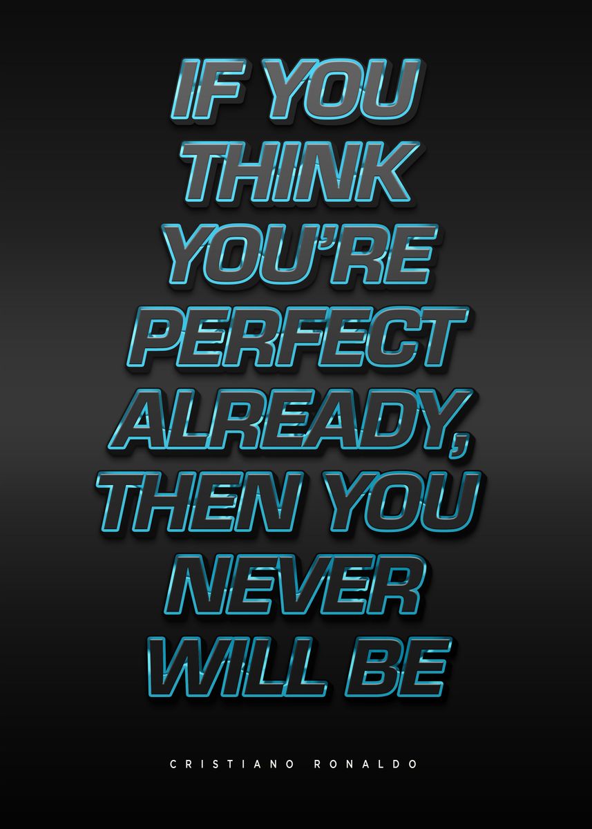 'Cristiano Ronaldo Textart' Poster, picture, metal print, paint by ...