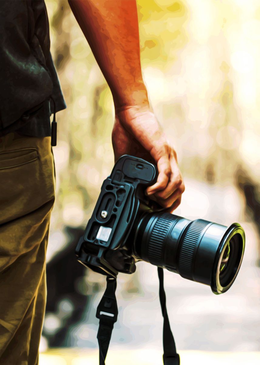 'Man and Camera' Poster by R Studio | Displate