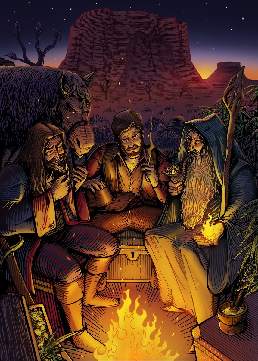 'Campfire Stories' Poster, picture, metal print, paint by TerpeneTom ...
