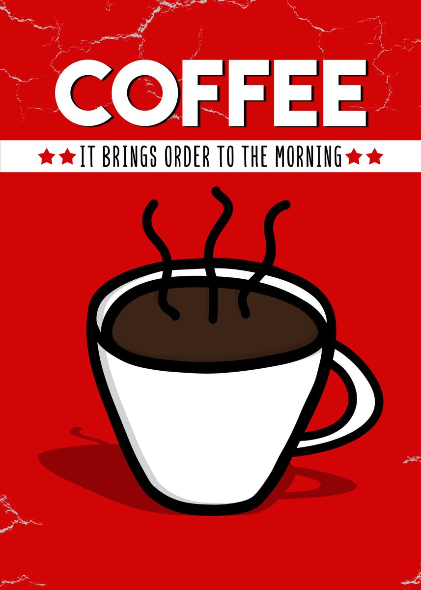 'Coffee Lover Wall Decor' Poster by Decoratier Qwerdenker | Displate
