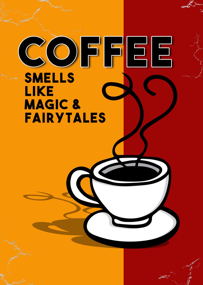 'Coffee Lover Wall Decor' Poster by Decoratier Qwerdenker | Displate