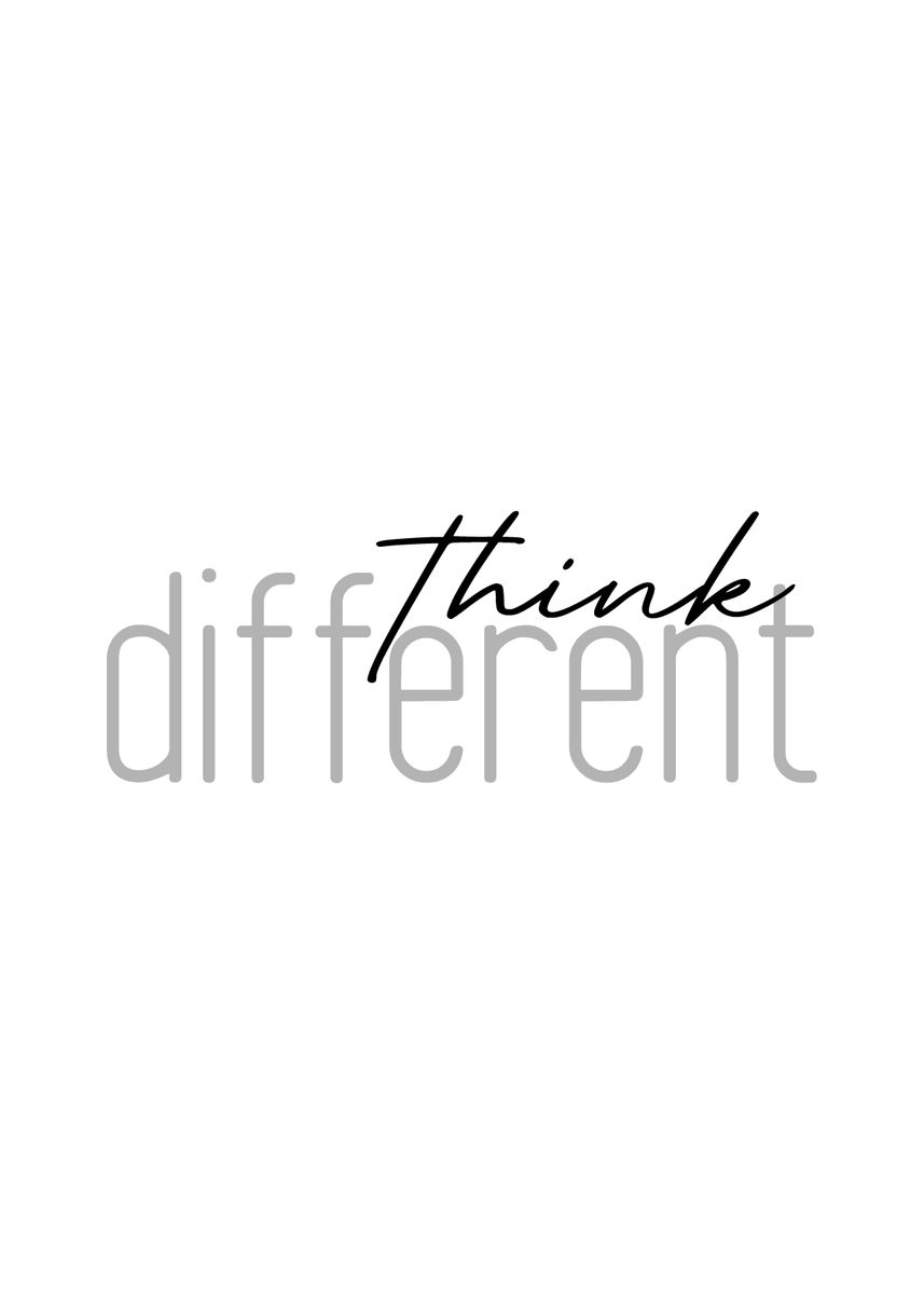 'Think Different' Poster, picture, metal print, paint by Human Shadow ...