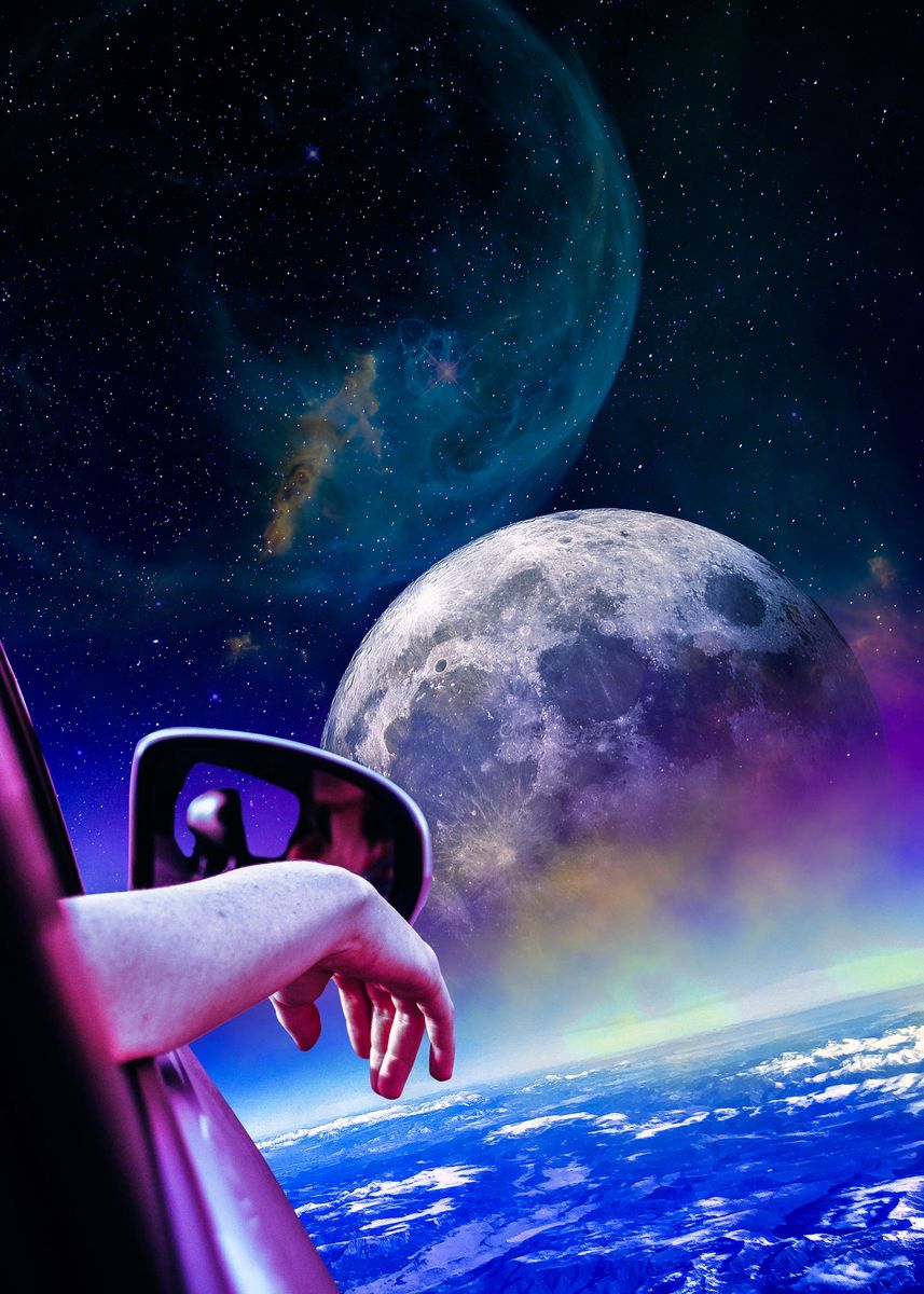 'Space Ride' Poster, picture, metal print, paint by Tariq Alaghbash ...