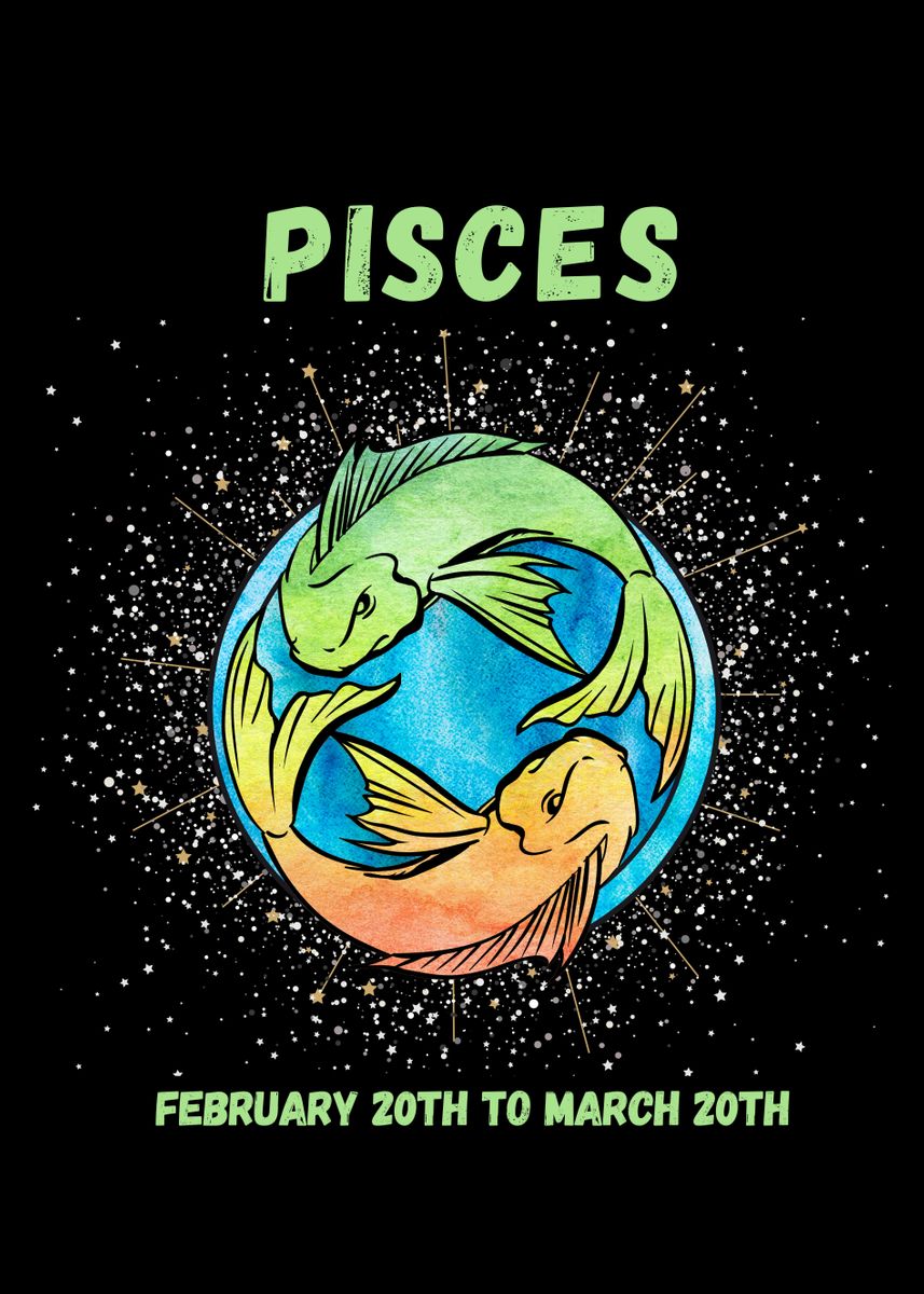 'Pisces' Poster by Lukes Pixel Studio | Displate