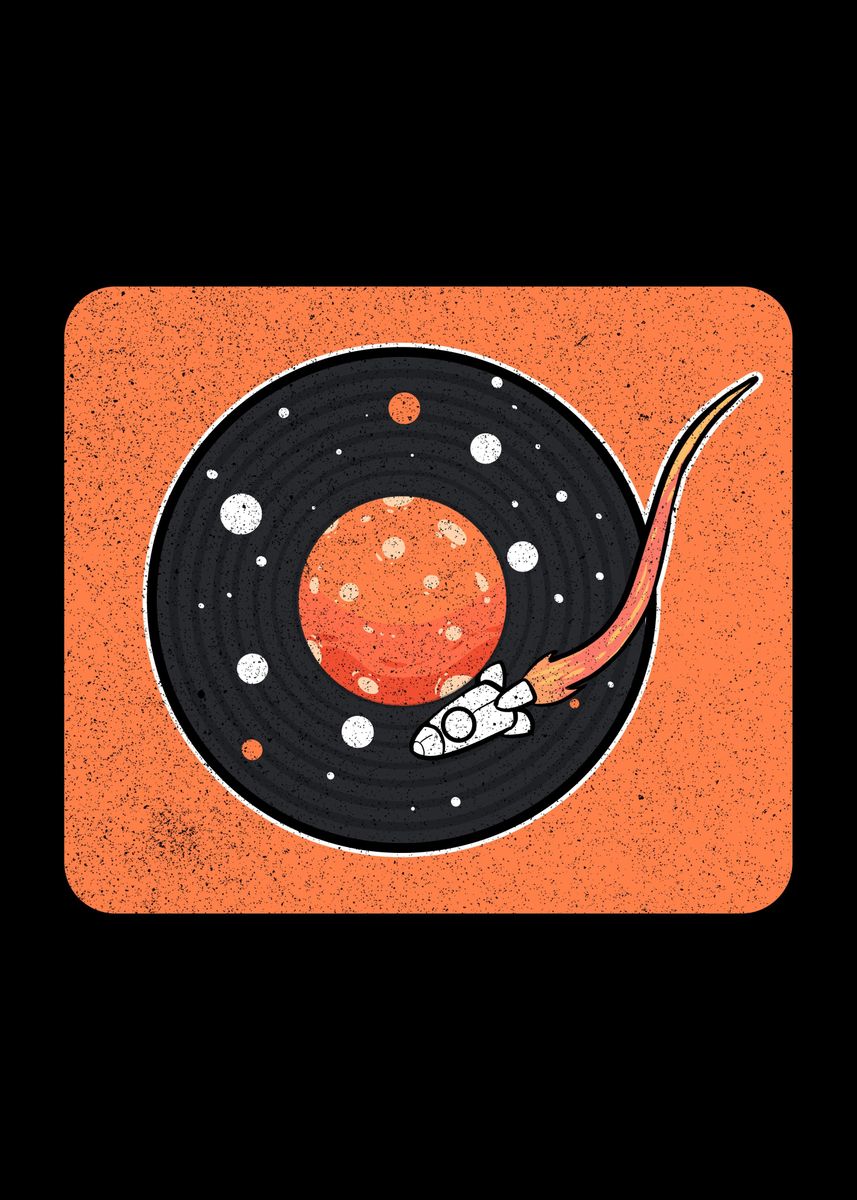 'Outer Space Vinyl' Poster, picture, metal print, paint by FunnyGifts ...