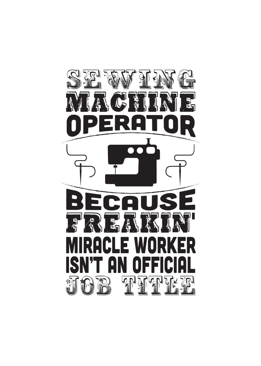 'Operator Sewing' Poster, picture, metal print, paint by Beone Digital ...