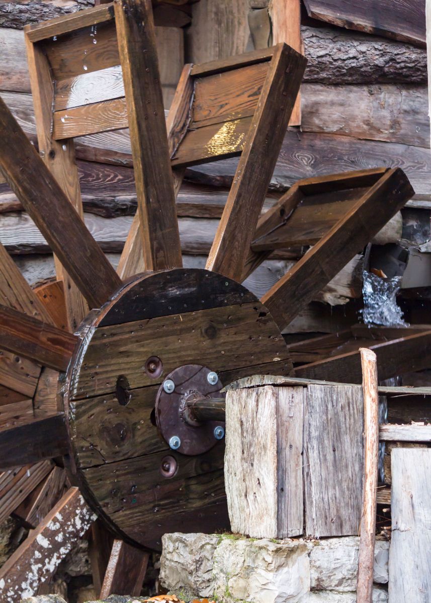 'old watermill' Poster, picture, metal print, paint by Ornella Bonomini ...